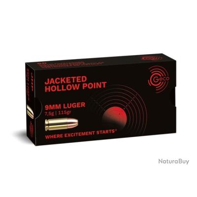 Munitions 9mm Luger GECO JHP - Munitions de Catégorie B (13122858)