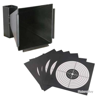 Porte cible noir, collecteur de balles en forme d'entonnoir avec cibles ...