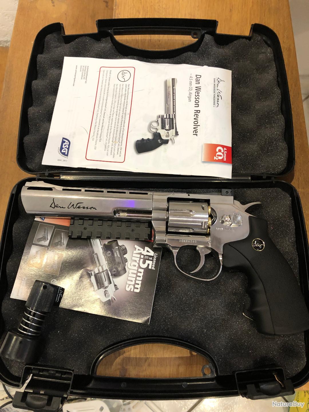 Revolver Dan Wesson 6" Billes acier cal 4.5 (3 joules) co2 - Revolvers ...