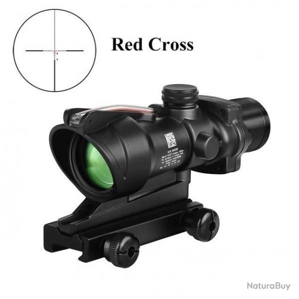 Viseur point rouge Red Dot ACOG 4x32 avec Fibre optique rouge - Points rouges de tir et tactique ...