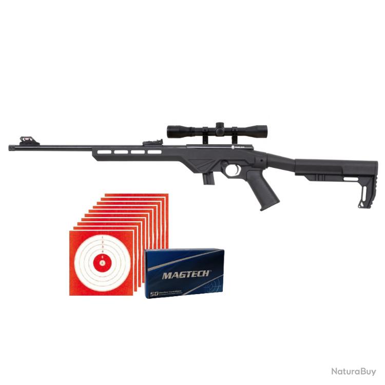 Wahoo !Pack 22LR Citadel Trakr + Lunette 3-9x40 + Montage + 50 Balles ...