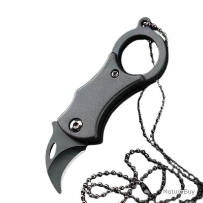 Mini Couteau de Cou Pliant avec Chaîne - Poche, Compact, Pratique et ...