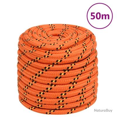 Corde de bateau Orange 16 mm 50 m Polypropylène alsavelo - Treuils - cables - sangles (13192798)