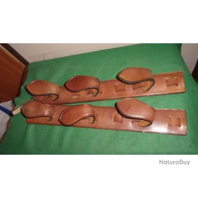 Ratelier cuir 3 fusils - Rateliers et porte-fusils (13232534)