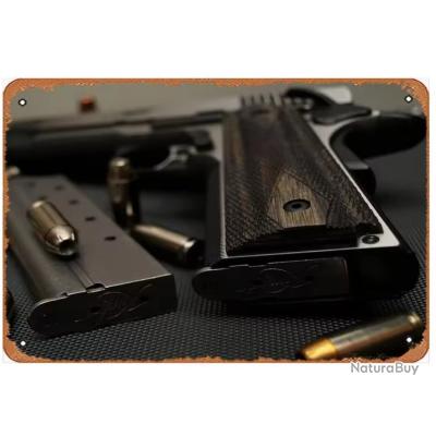 Plaque métallique Colt 1911 Décorative - Coupelles, plaques et ...