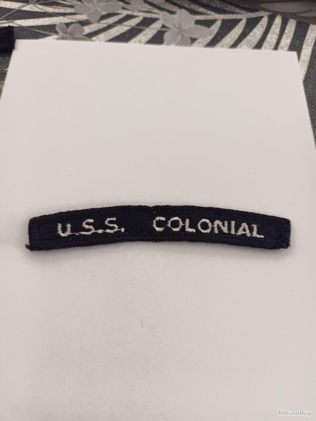 Patch armée us navy TAB USS COLONIAL ORIGINAL - Insignes en tissu ...