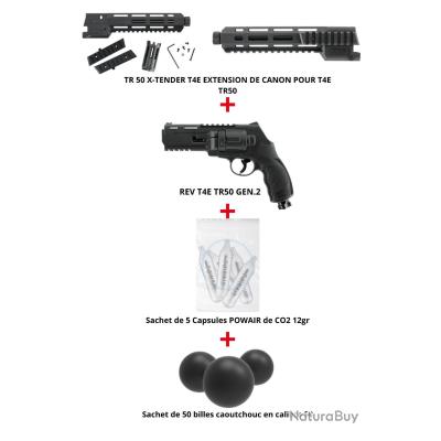 PACK REV T4E TR50 GEN.2 CAL 50+EXTENSION DE CANON+Sachet de 5 Capsules ...
