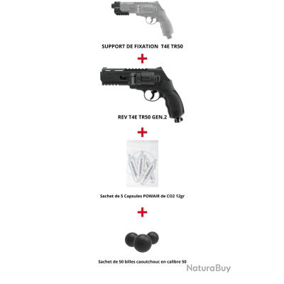 PACK REV T4E TR50 GEN.2 CAL 50++Sachet de 5 Capsules CO2+Sachet de 50 ...