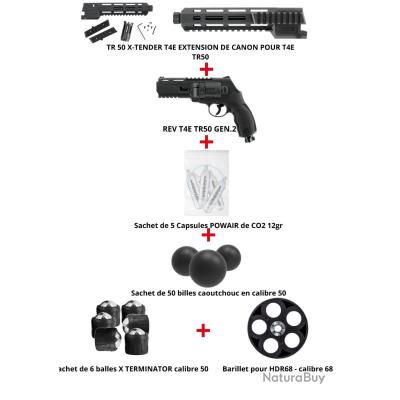 PACK REV T4E TR50 GEN.2+EXTENSION CANON+Sachet 5 Capsules+Sachet 50 ...