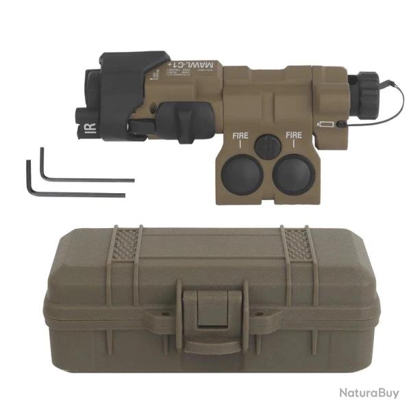 Tactical Laser Flashlight Combo,Flashlight Rail Mount, Left Right Side-to-side Interchange ...