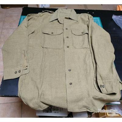CHEMISE CONFECTION INTENDANCE MILITAIRE FRANÇAISE SUR LE MODELE US ARMY ...