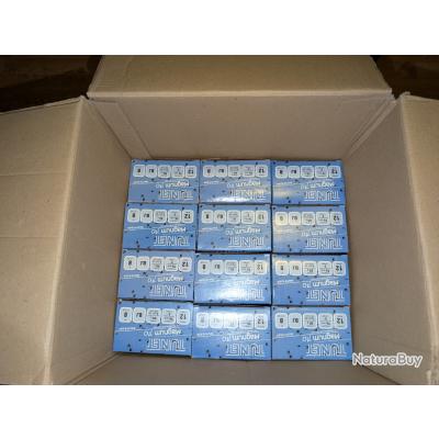 Carton de 12 boîte de 25 cartouches Tunet Calibre 12/76 Plomb n°8 ...