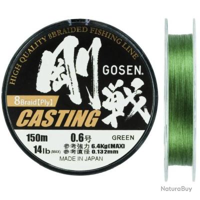 Tresse Gosen X8 Braid 150m Verte PE 1 - Nylons - Tresses Carnassiers ...