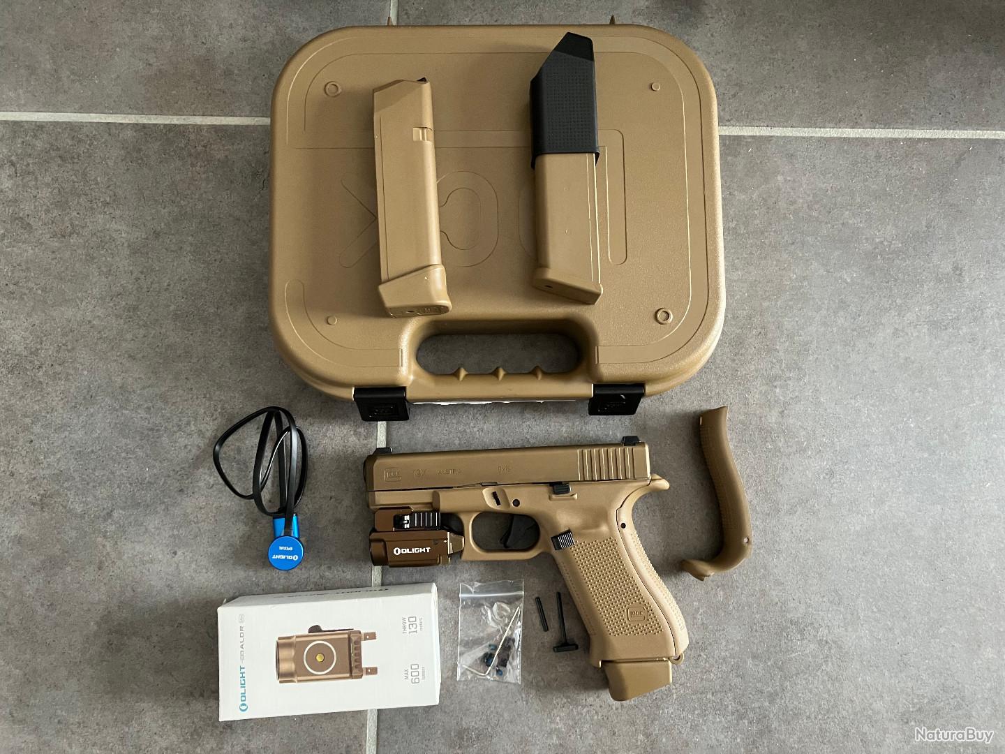 Glock 19X + détente performance Glock + Olight Baldr mini laser ...