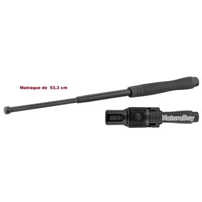 Matraque telescopique de 53.3 cm en acier trempé - Matraque ...