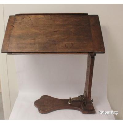 Table de lecture pupitre inclinable réglable A. Mauchain Genève XIXe ...