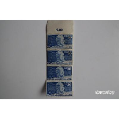 Timbres Allemagne Bizone se tenant X4 anniversaire UPU 1949 - Objets ...