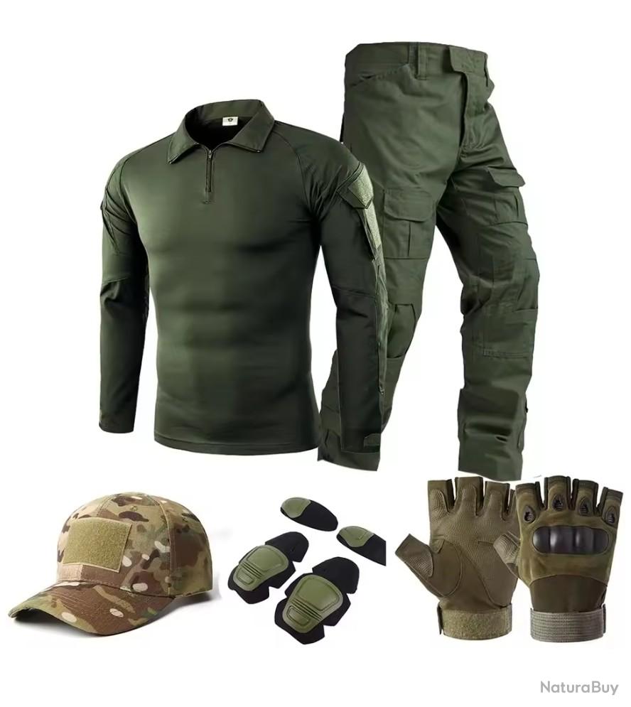 Uniforme tactique, combinaison de Camouflage + équipement (Vert Armée ...