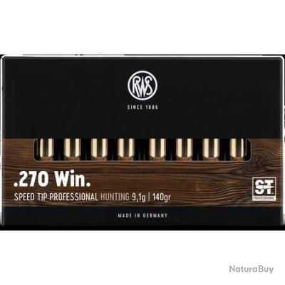 Munitions RWS 270 Win Speed Tip Pro 140gr x20 - Balles Calibre 270 ...