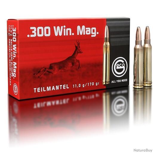 Munitions GECO 300 Win Mag Demi Blindée 170gr x20 - Balles Calibre 300 ...