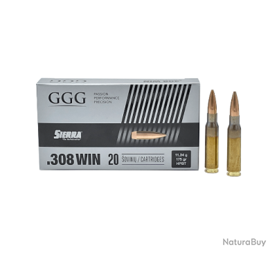 GGG 308 WIN ogives 168gr sierra HPBT - Balles Calibre 308 Winchester ...