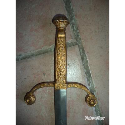 épée lame acier garde laiton doré - Epées (13345022)