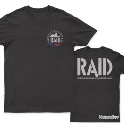T Shirt Raid Police Nationale - Noir - SKX INDUSTRIES - Tee-shirts de ...