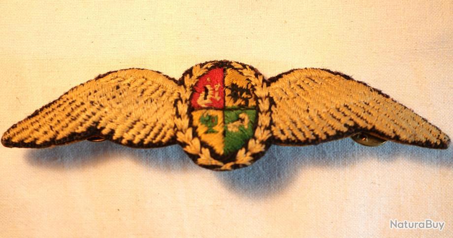 Brevet pilote BELGE aviateur Badge Aviator SAAF South Africa Airforce ...