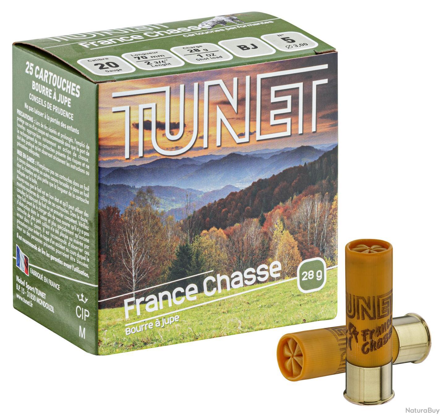 Cartouches TUNET France Chasse 20 70 Plombs à 7 - Cartouches calibre 20 ...