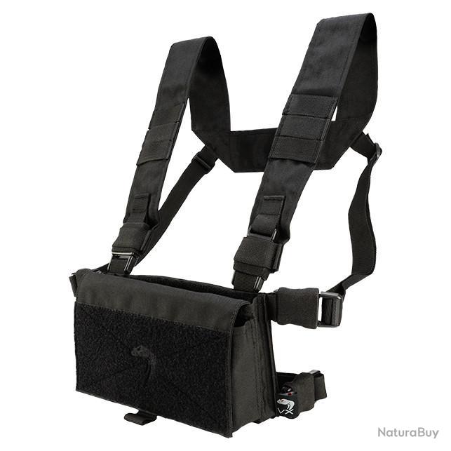 CHEST RIG VIPER DOUBLE COMPARTIMENT VELCRO NOIR - Gilets tactiques ...