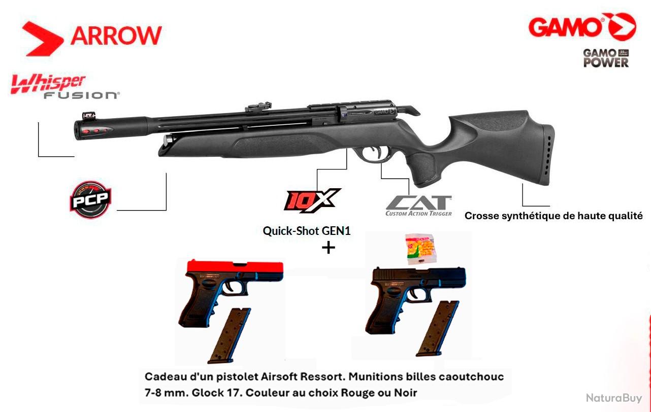 PACK-CADEAU ! Carabine Gamo Arrow Cal 5,5 mm + Cadeau pistolet Airsoft ...