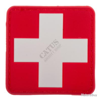 Patch velcro Croix Médicale 3D Rouge - Ecussons - Patch Airsoft (13359291)