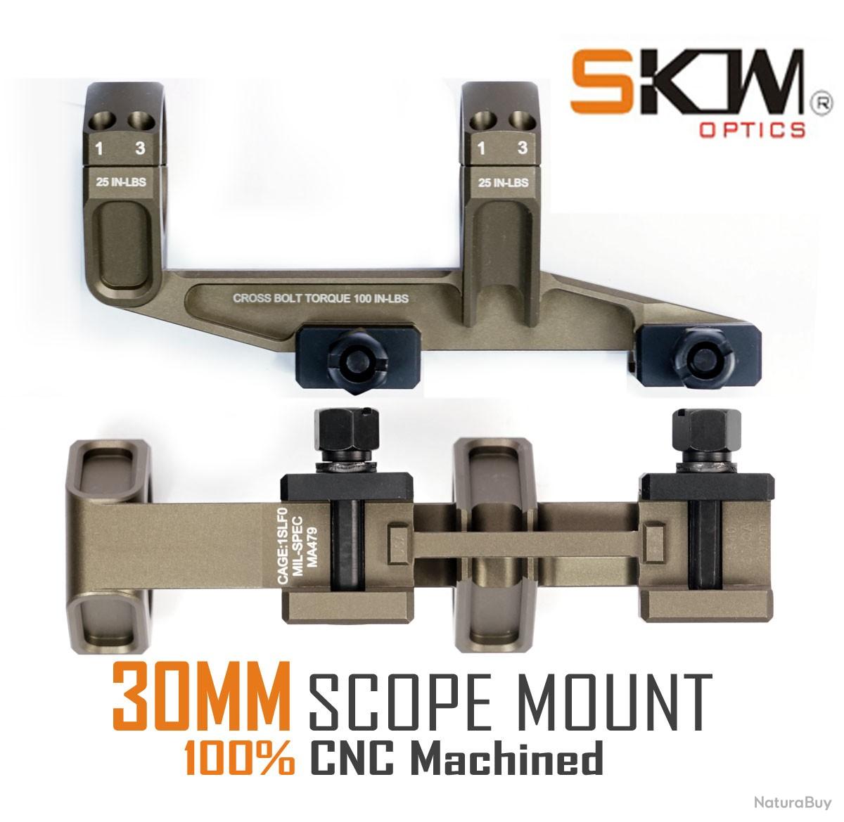 SKWoptics-Scope Rings Low AR15 M4 Mount CNC, rails Picatinny 1913, 30 ...