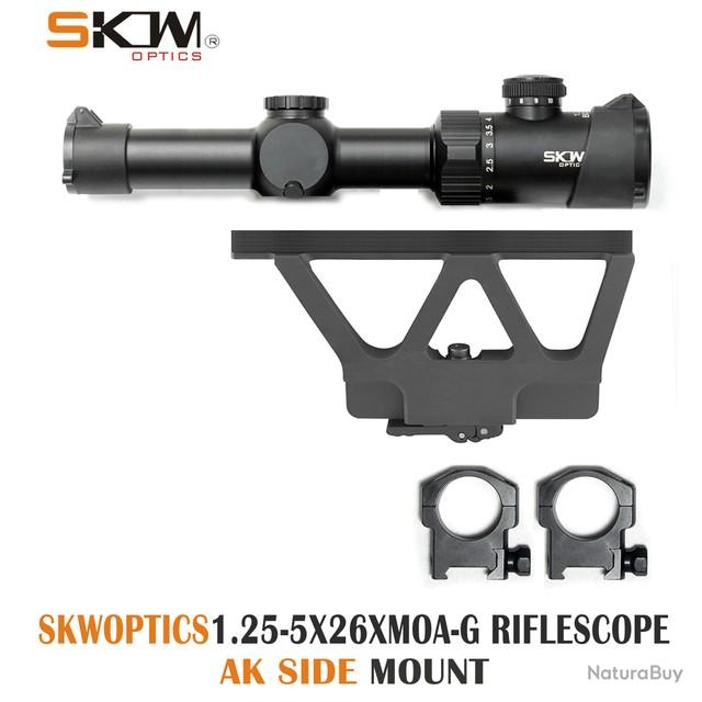 DulRifle Scope Rings, chasse, AK, AR, figuré, Sight MOA 1.25-5x26 30mm ...