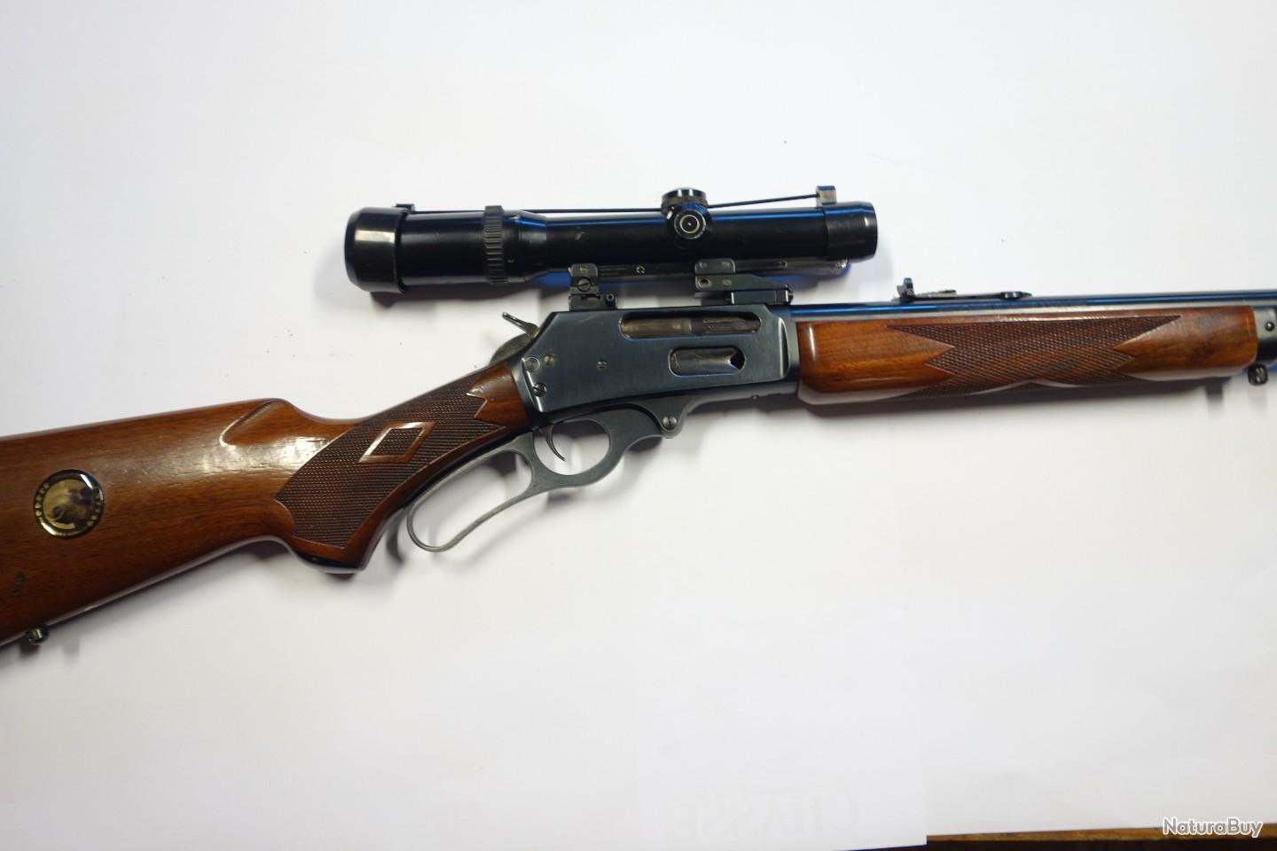 LEVIER DE SOUS GARDE MARLIN 444S AVEC LUNETTE SMITH ET BENDER 1.25-4X20 ET MONTAGE PIVOTANT EAW ...