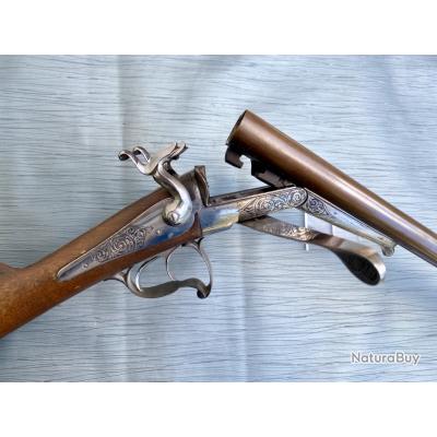 Fusil de chasse à double canon juxtaposé, calibre 20 à broche. - Fusils ...