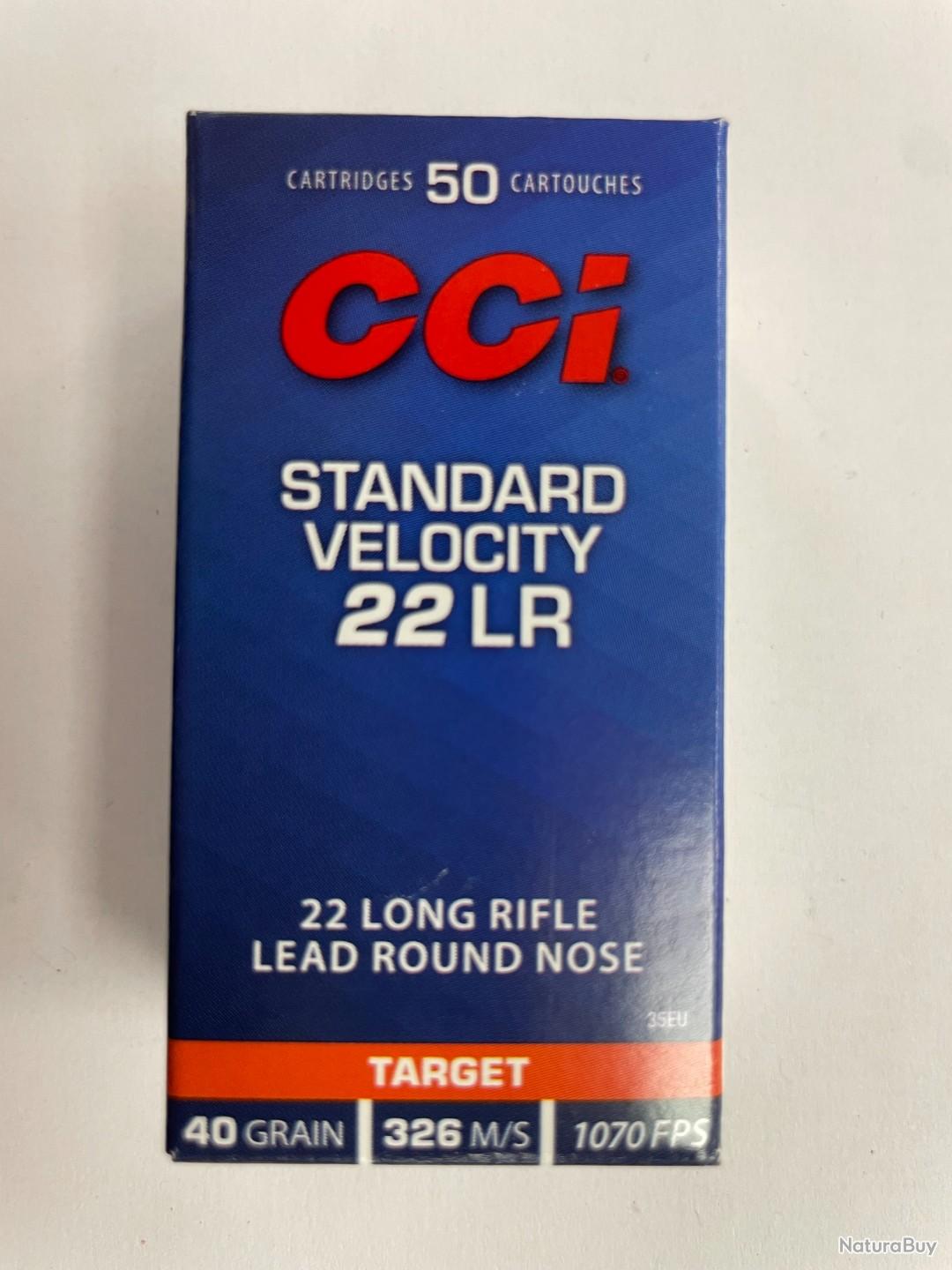 CCI STANDARD CAL 22 LR 2.6G/40GR BOITE DE 50 BALLES VENDU PAR 10 BOITES ...