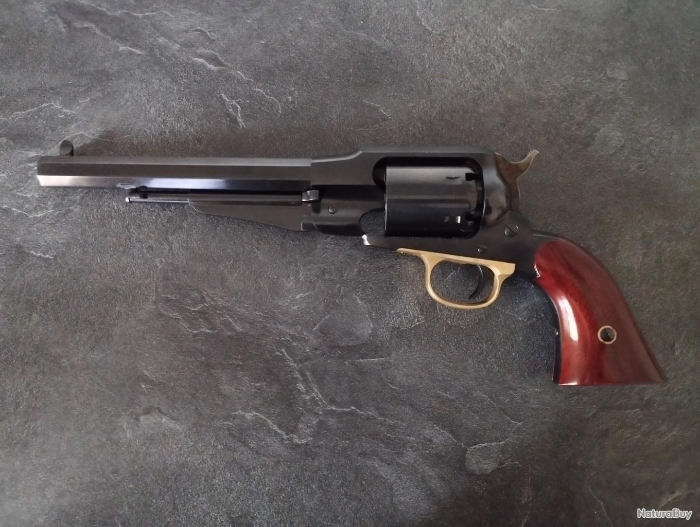 REVOLVER UBERTI 1858 NEW NAVY IMPROVED BRONZE - CALIBRE 36 - COMME NEUF ...