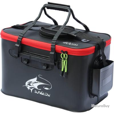 Seau de Pêche 23L Pliable Etanche EVA Seau Multifonctionnel Protection ...