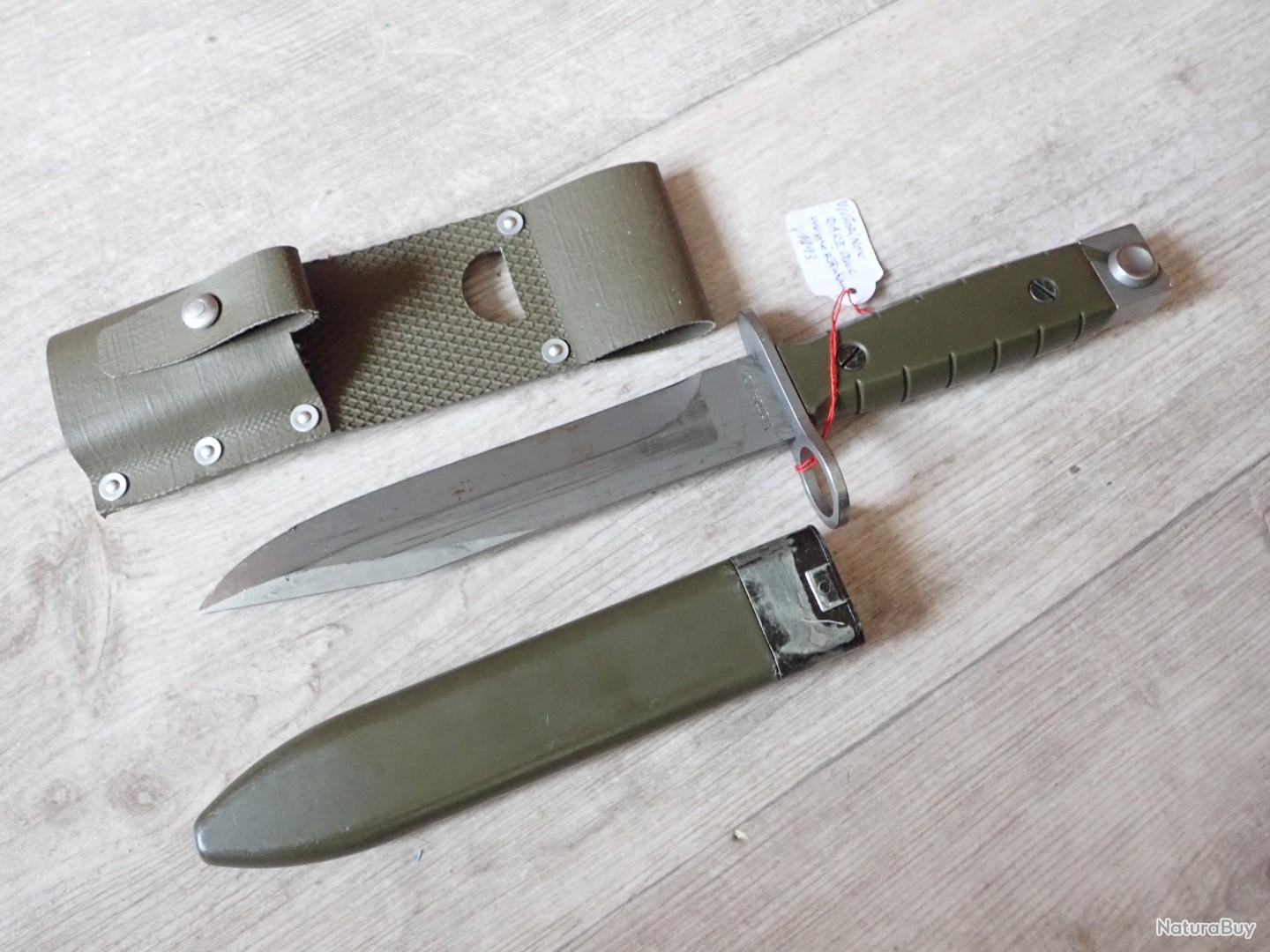 RARE BAIONNETTE SUISSE VICTORINOX pour FASS 90 ou Stgw 90 avec numéro ...
