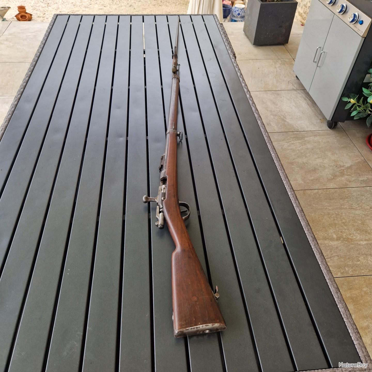 Fusil gras mdle 1874 monomatricule avec baïonnette et fourreau ...