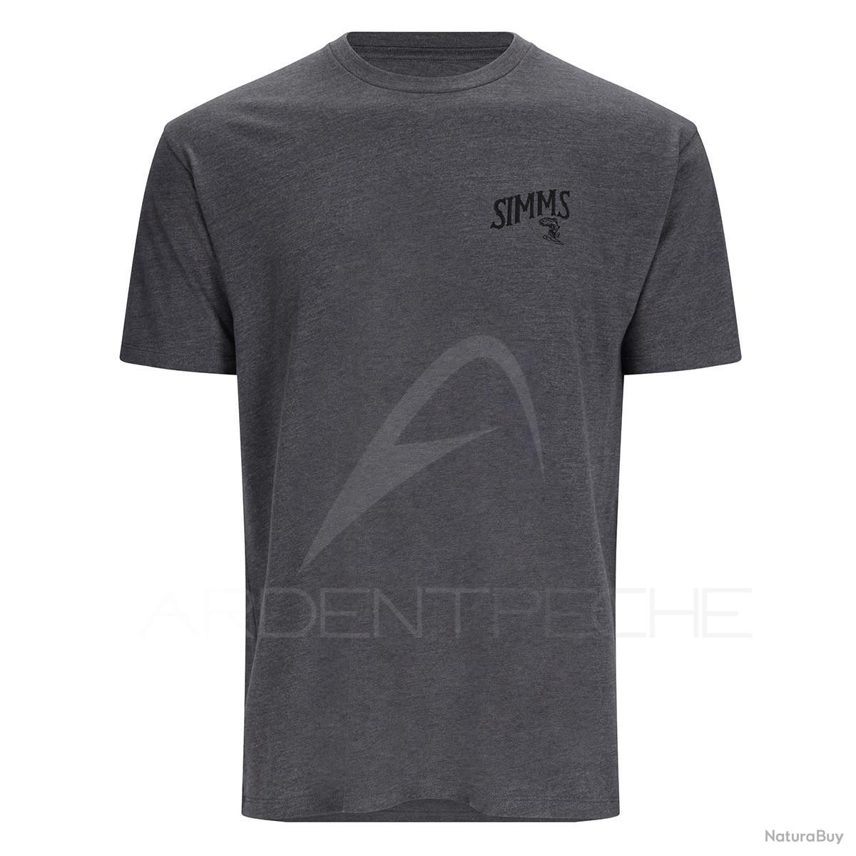 Tee shirt SIMMS Bozeman Scene Titanium Heather - Tee-shirts de Pêche (13418102)