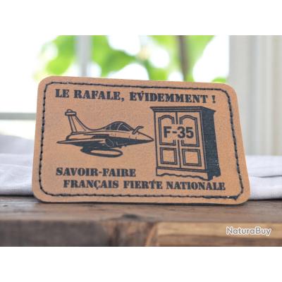 Patch militaire cuir pu hommage au Dassault Rafale - armée de l'air ...