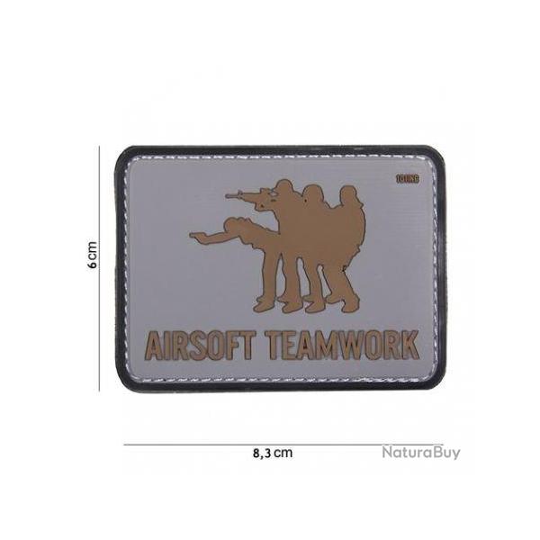 Patch PVC Airsoft Teamwork (101 Inc) Coyote - Ecussons - Patch Airsoft (13445485)