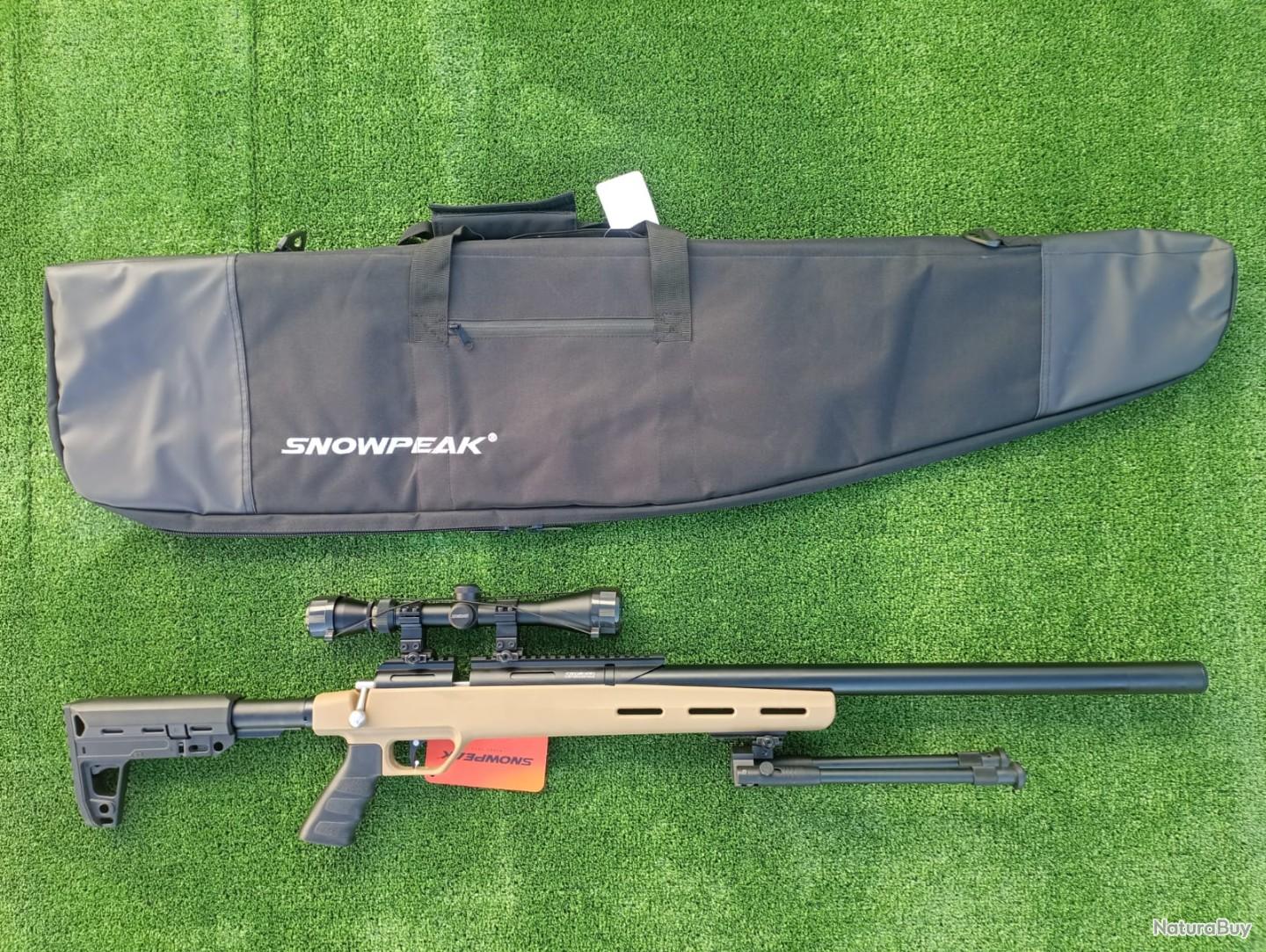 PACK8 Carabine PCP Snowpeak M30C 5,5 mm 19,9 J. + lunette 4 X 32 + Sac ...