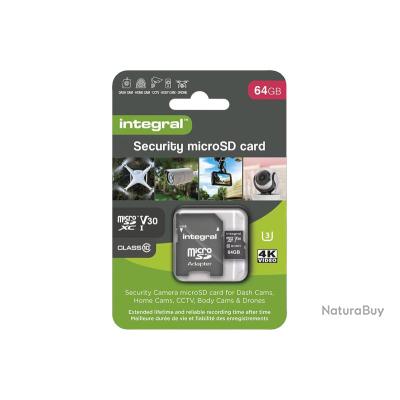 Carte micro SD 64 GB Security Camera Integral - Accessoires pour caméra ...