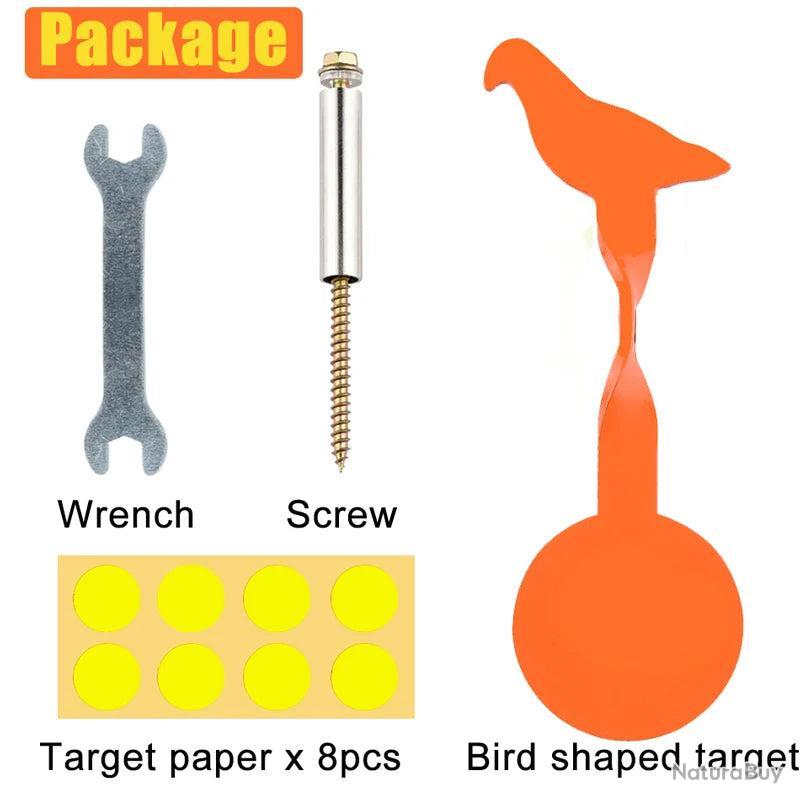 Rotating Tree Target Metal Stainless Steel Bird Shaped Target Outdoor ...