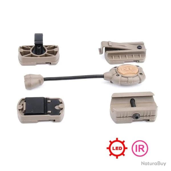 WADSN Tactical Airsoft Helmet Light Princeton Softair Lantern IR Red ...