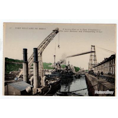 CPA - Port Militaire de Brest - L'Arriéré -Port et le Pont Transbordeur ...