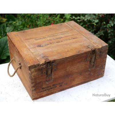 WEHRMACHT - Caisse Sonderhülsenkart. 15,2 cm KH.433 (r) de prise russe ...